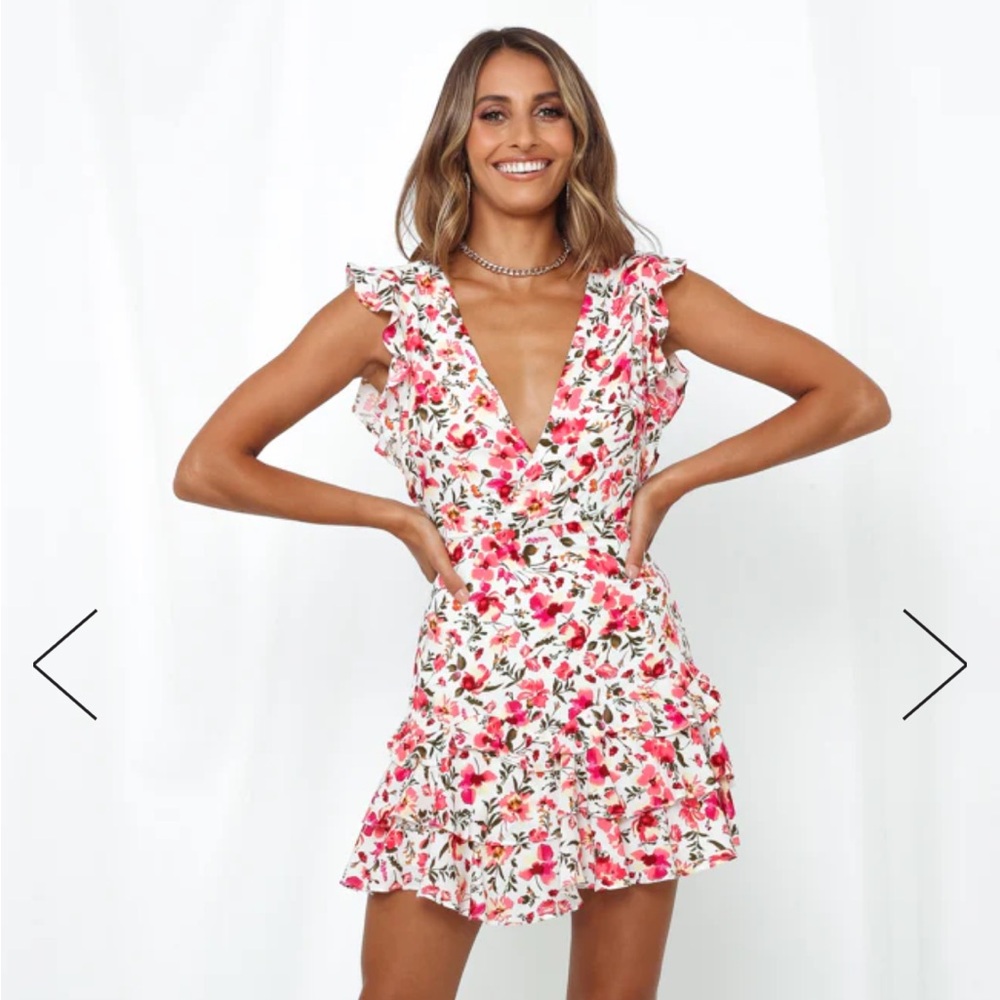 Hello Molly Floral Mini Dress - Gem